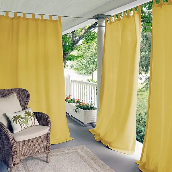 ELRENE HOME FASHIONS Matine Indoor/outdoor Window Panel, 52 X 108 - Yellow