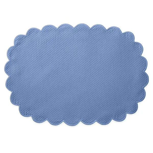 MATOUK Savannah Gardens Placemat 13 X 19 Oblong, Set Of 4 - Azure/azure
