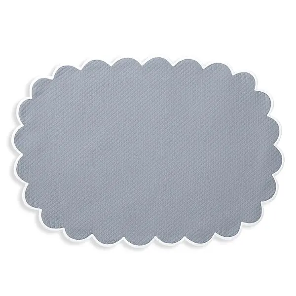MATOUK Savannah Gardens Placemat 13 X 19 Oblong, Set Of 4 - Hazy Blue