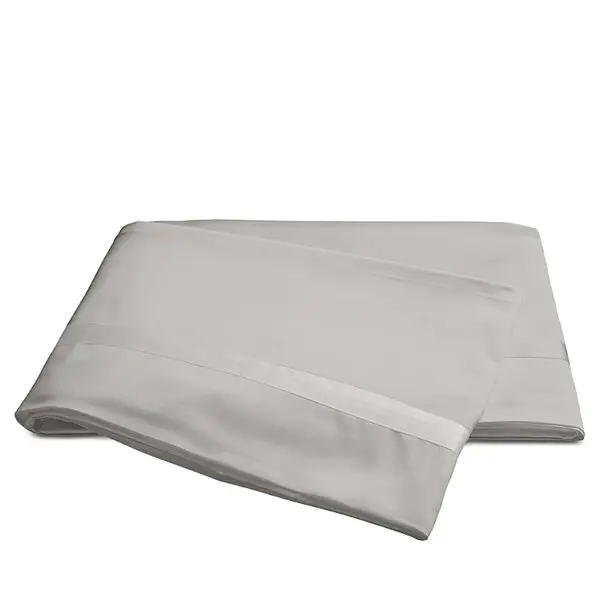 MATOUK Nocturne Sateen Flat Sheet, King - Silver