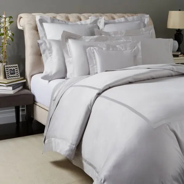 MATOUK Nocturne Sateen Pillowcase, Pair - Silver