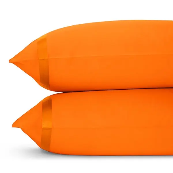 MATOUK Nocturne Sateen Pillowcase, Pair - Tangerine