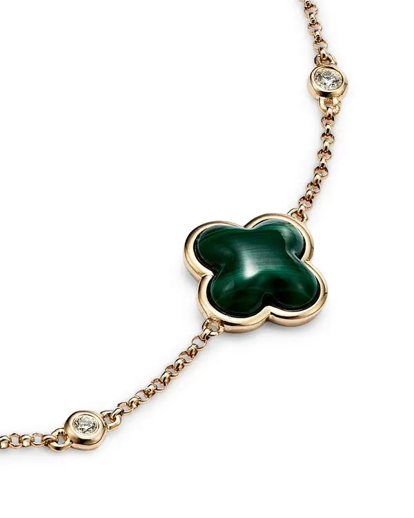 Bloomingdale'S Malachite & Diamond Chain Bracelet