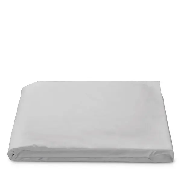 MATOUK Luca Hemstitch Percale Fitted Sheet, Queen - Silver