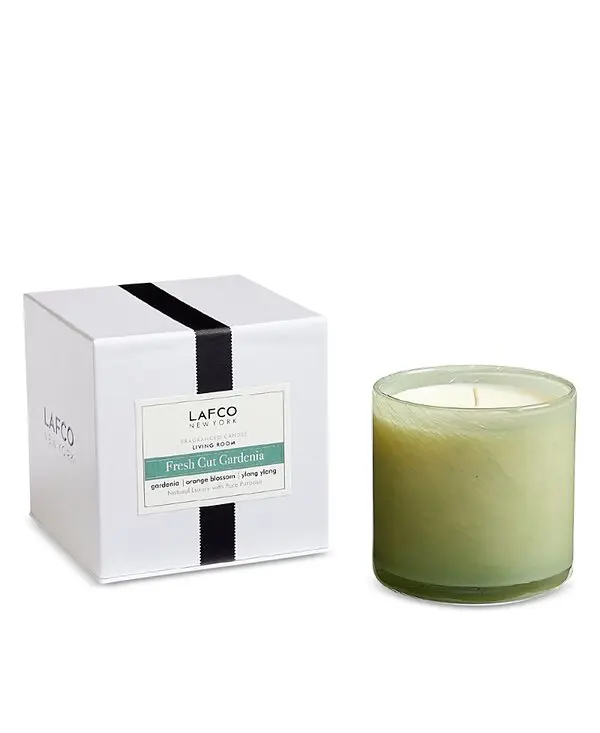 LAFCO NEW YORK Fresh Cut Gardenia Signature Candle, 15.5 Oz - Green