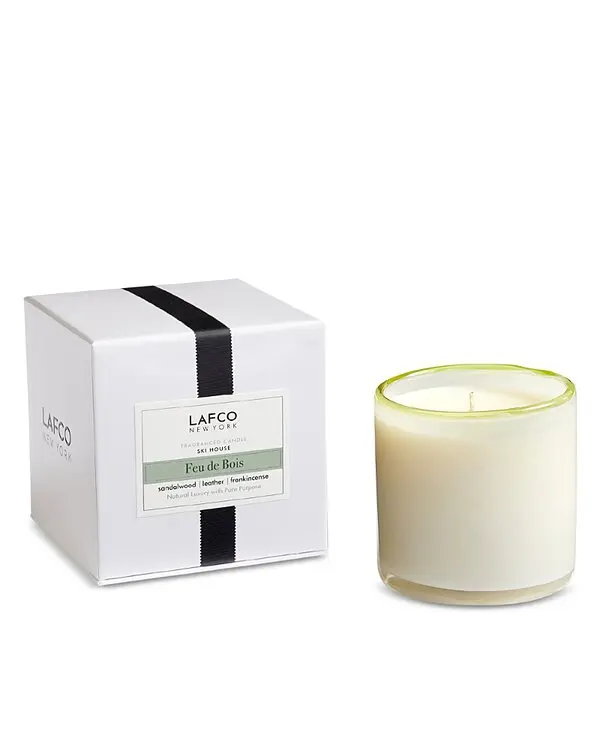 LAFCO Feu De Bois Signature Candle, 15.5 Oz - White