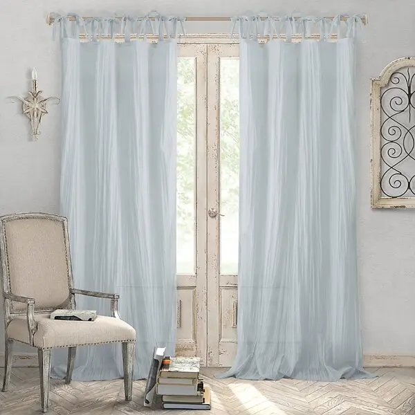 ELRENE HOME FASHIONS Jolie Semi-sheer Window Panel, 52 X 108 - Soft Blue