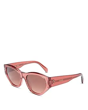 Celine Bold 3 Dots Cat Eye Sunglasses, 54mm - Pink/Brown  display picture 3