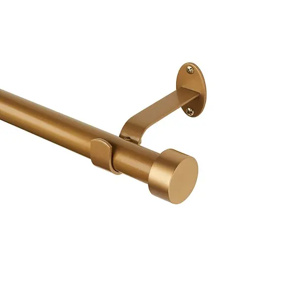 ELRENE HOME FASHIONS Serena Adjustable Curtain Rod With Cap Finials, 48-86 - Gold