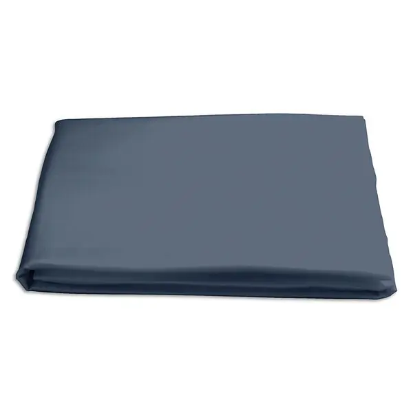 MATOUK Nocturne Sateen Fitted Sheet, Queen - Steel Blue