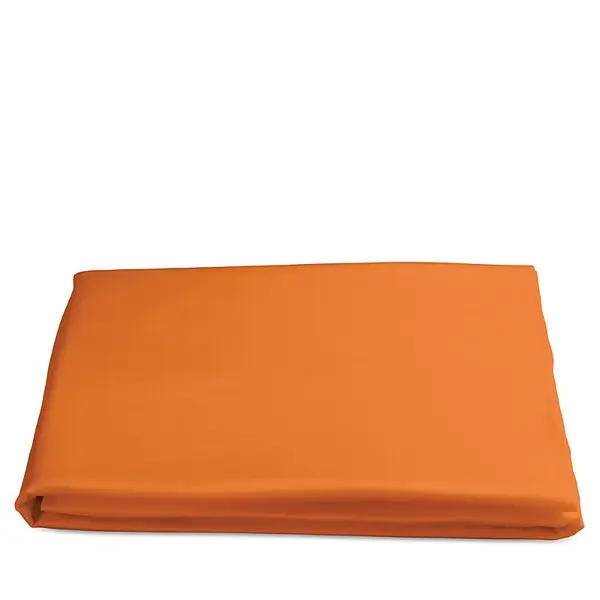 MATOUK Nocturne Sateen Fitted Sheet, Queen - Tangerine