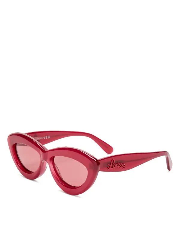 Loewe Cherry Cat Eye Thick Rimmed Glasses in Red Loewe Anagram LW40127I 66A Sunglasses - US main image 2