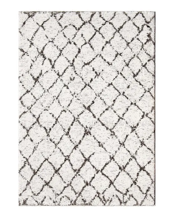 ORIAN Cloud 19 Tribal Line Area Rug, 6'7 X 9'6 - Ivory
