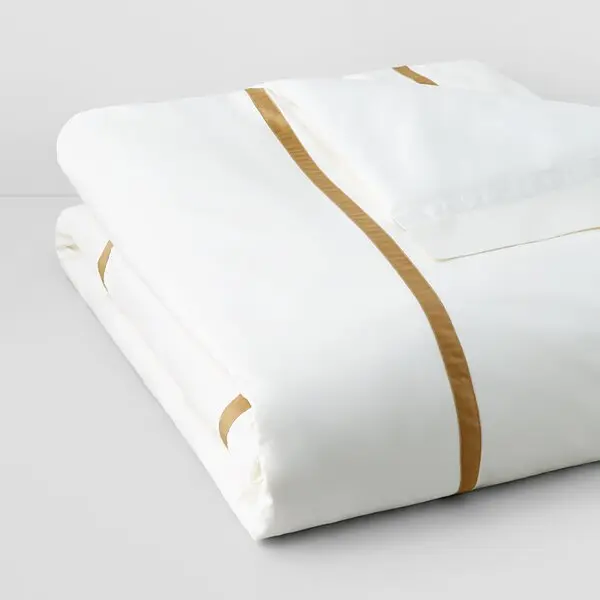 MATOUK Lowell Duvet, King - Ivory/bronze