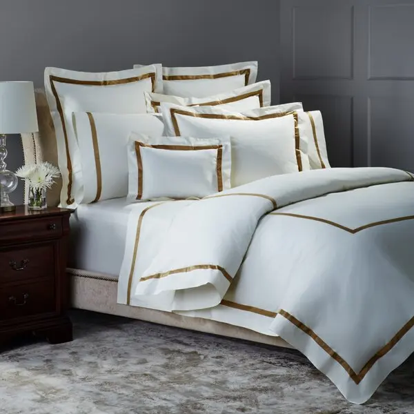 MATOUK Lowell Duvet, King - Ivory/bronze