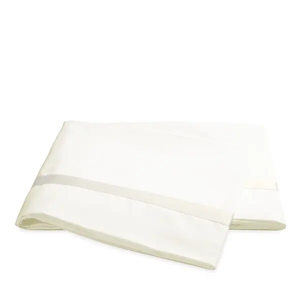 MATOUK Lowell Flat Sheet, Full/queen - Ivory/ivory