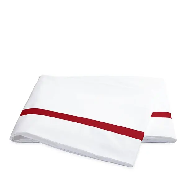 MATOUK Lowell Flat Sheet, Full/queen - Scarlet