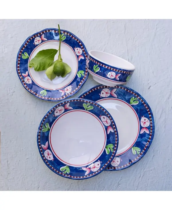 VIETRI Melamine Campagna Pesce 4-piece Place Setting