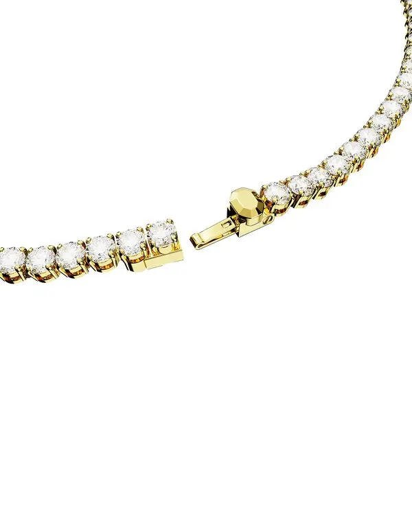 SWAROVSKI Matrix Crystal Tennis Necklace - Clear/gold