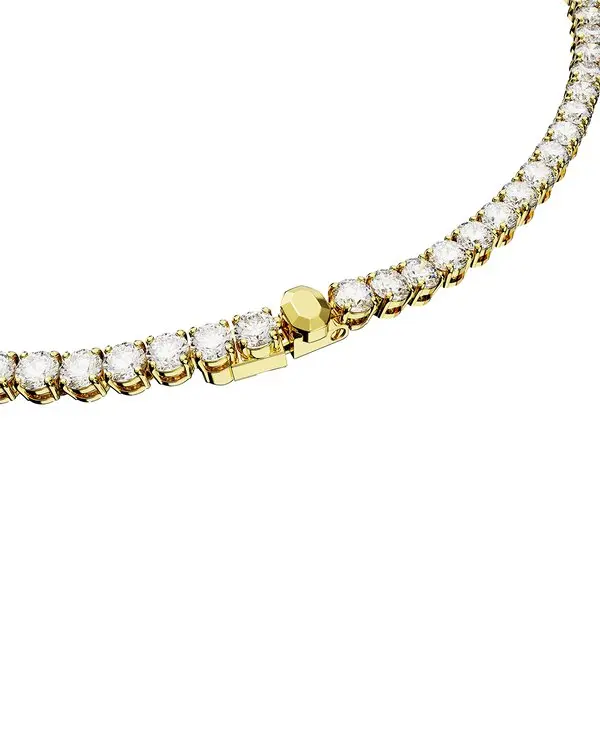 SWAROVSKI Matrix Crystal Tennis Necklace - Clear/gold