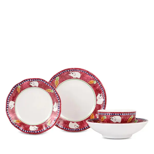 VIETRI Melamine Campagna Porco 4-piece Place Setting - Assorted P