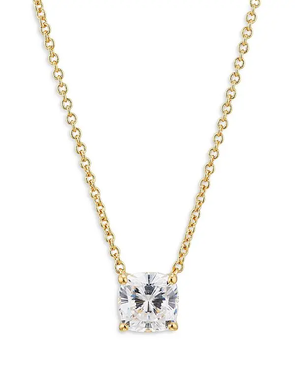 Nadri Cushion Cut Pendant Necklace - Gold