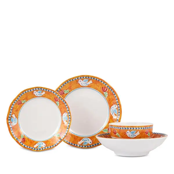 VIETRI Melamine Campagna Uccello 4-piece Place Setting - Assorted P