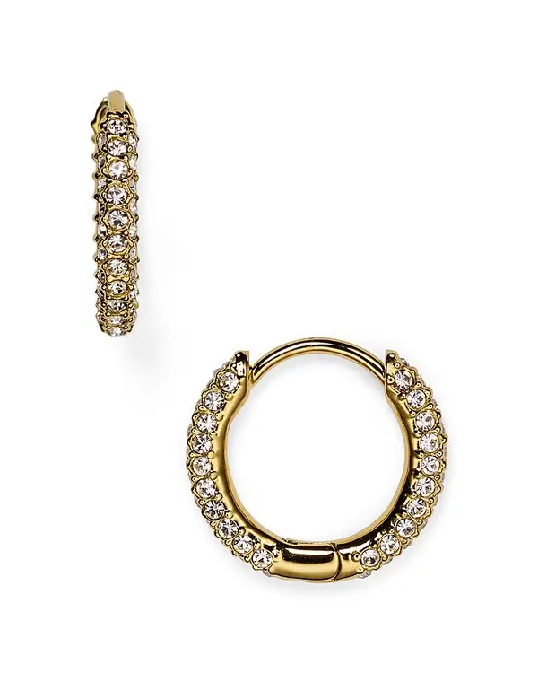 Nadri Huggie Hoop Earrings - Gold