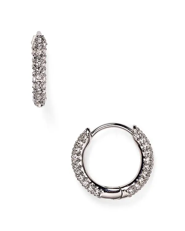 Nadri Huggie Hoop Earrings - Silver