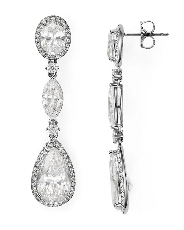 Nadri Drop Earrings - Silver