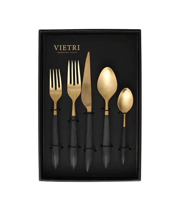 VIETRI Ares Oro & Black Five-piece Place Setting Set Of 4 - Gold