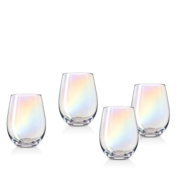 GODINGER Monterey Stemless Wine Glass, Set Of 4 - Clear