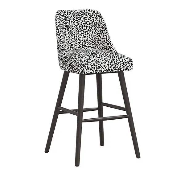 SKYLINE FURNITURE Sparrow & Wren Anita Bar Stool - Modern Spot Cream Black