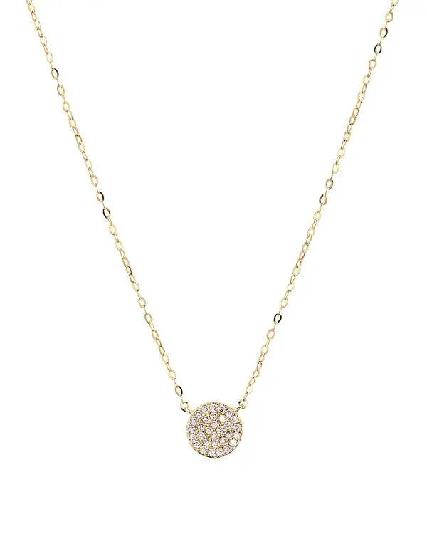 Nadri Small Circle Pendant Necklace - Gold