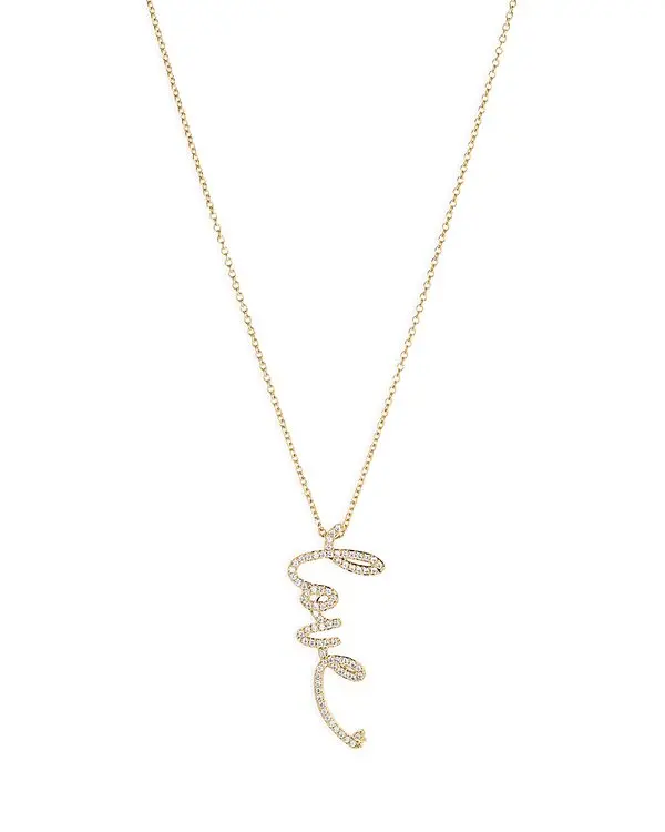 Nadri Cirque Pave Love Pendant Necklace - Gold