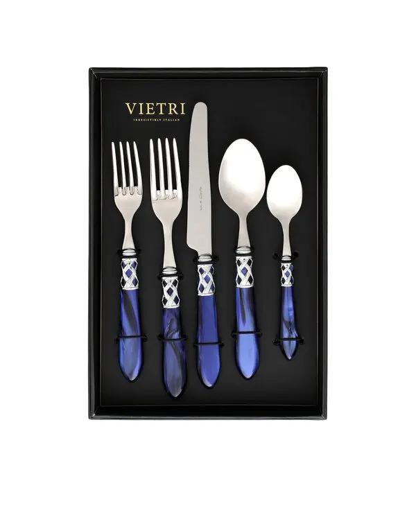 VIETRI Aladdin Brilliant Five-piece Place Setting Set Of 4 - Blue