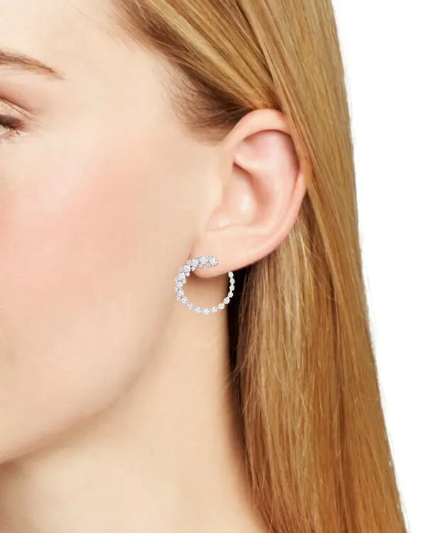 Nadri Tulle Hoop Earrings