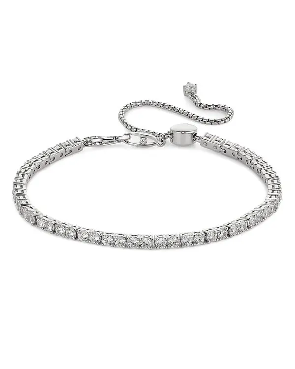 Nadri Love All Cubic Zirconia Slider Bracelet - Silver