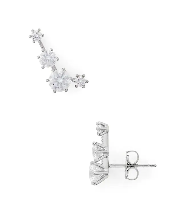 Nadri Edwardian Earrings - Silver