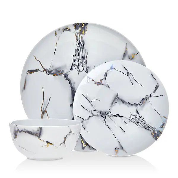 GODINGER Rayo 18-piece Dinnerware Set Exclusive - White