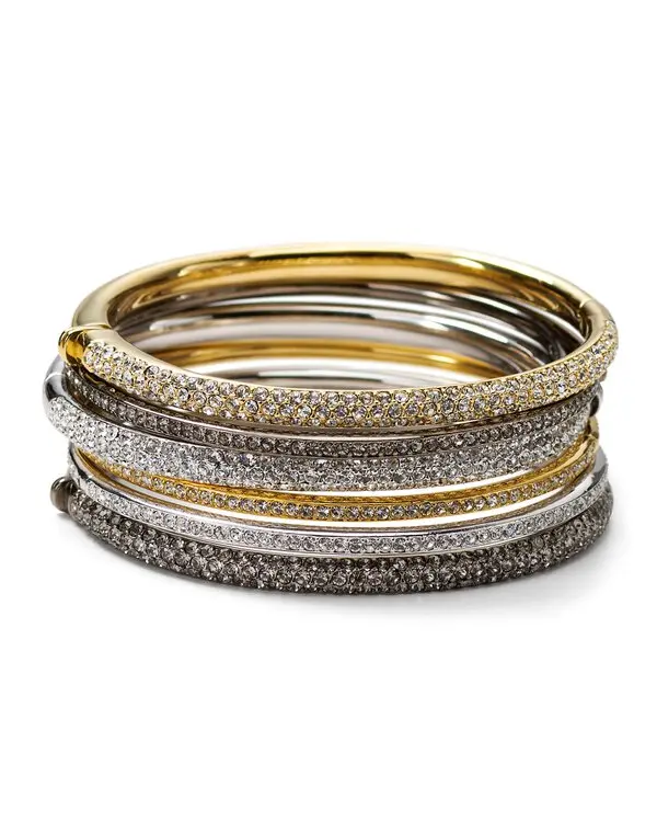 Nadri Triple Row Crystal Bangle