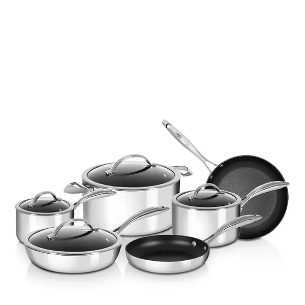 SCANPAN 10-piece Haptiq Cookware Set - Stainless