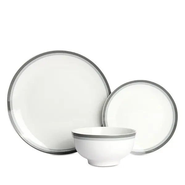 GODINGER Sheer 12 Piece Dinnerware Set - Gray