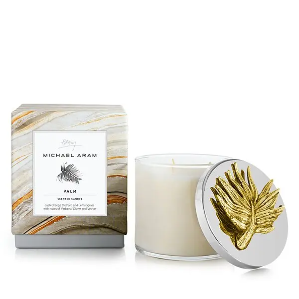 Michael Aram Palm Candle - Silver/gold