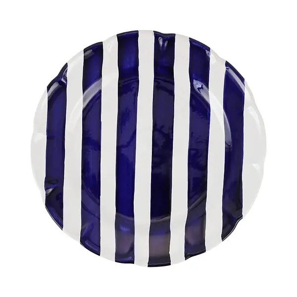 VIETRI Amalfitana Stripe Dinner Plate - Dark Blue