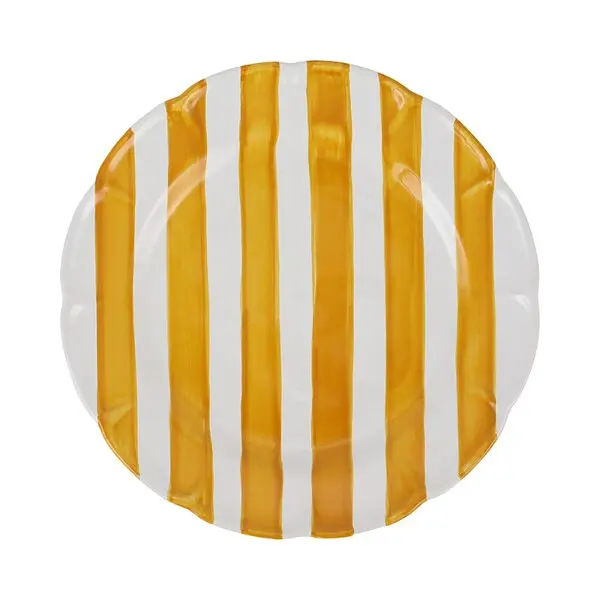 VIETRI Amalfitana Stripe Dinner Plate - Yellow