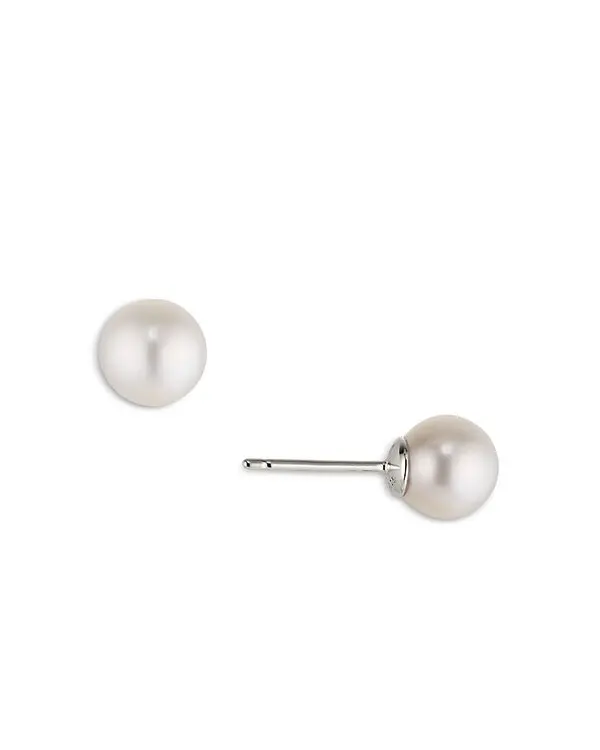 Nadri Cultured Freshwater Pearl Earrings - Rhodium