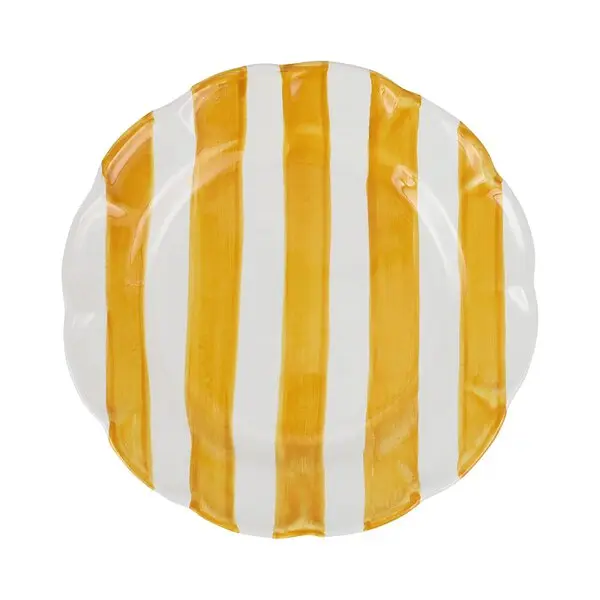 VIETRI Amalfitana Stripe Salad Plate - Yellow