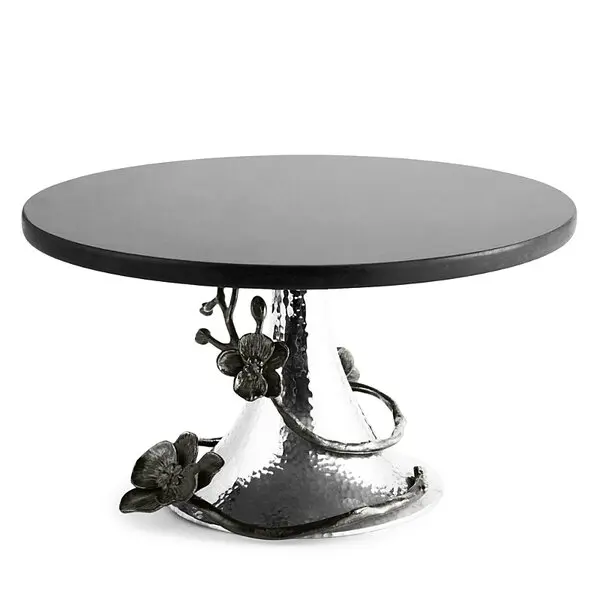 Michael Aram Black Orchid Cake Stand - Black Nickel Plate