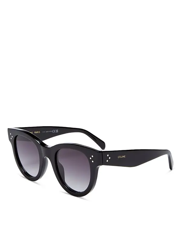 Celine Bold 3 Dots Round Sunglasses, 48mm - Black/gray Gradient